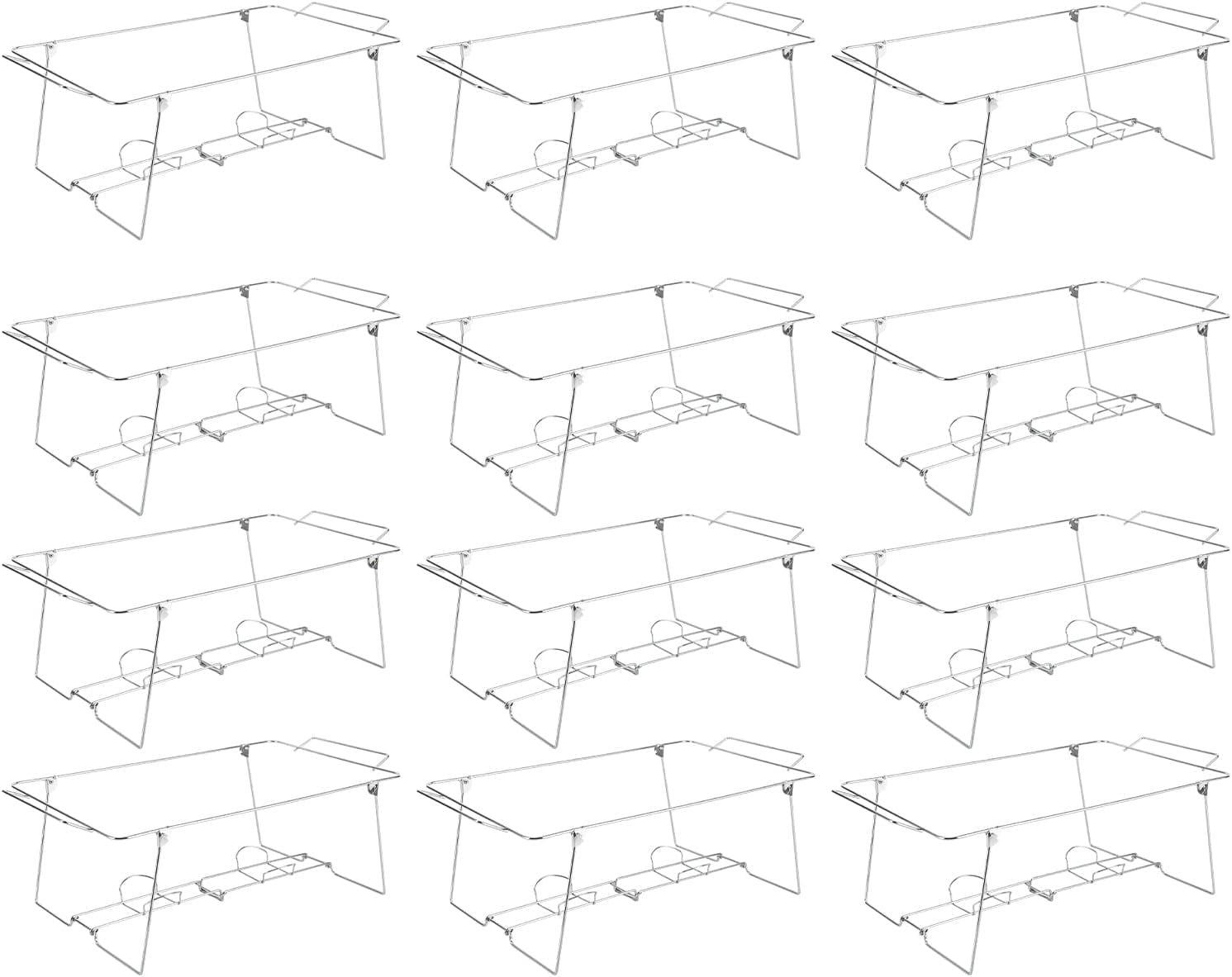 12Pcs Buffet Stand Wire Racks, Foldable Chafing Wire Rack Buffet Stand ...