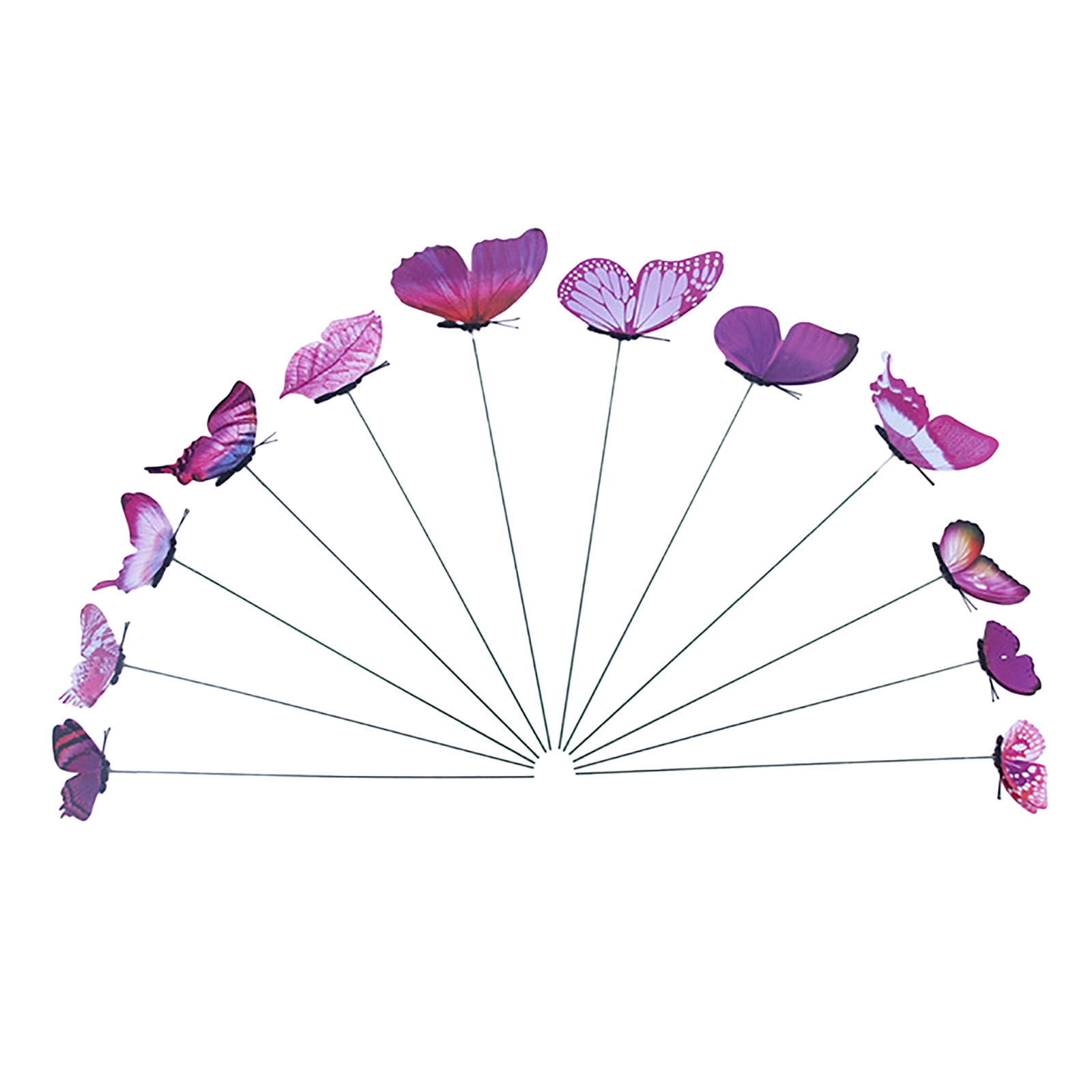 12Pcs Butterfly Stakes - Outdoor Yard Decor, for Gardens, Flower Pots ...