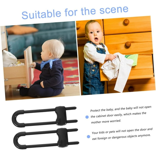 12Pcs Cabinet Locks Baby Proofing, Child Lock for Cabinets, U-Shaped ...