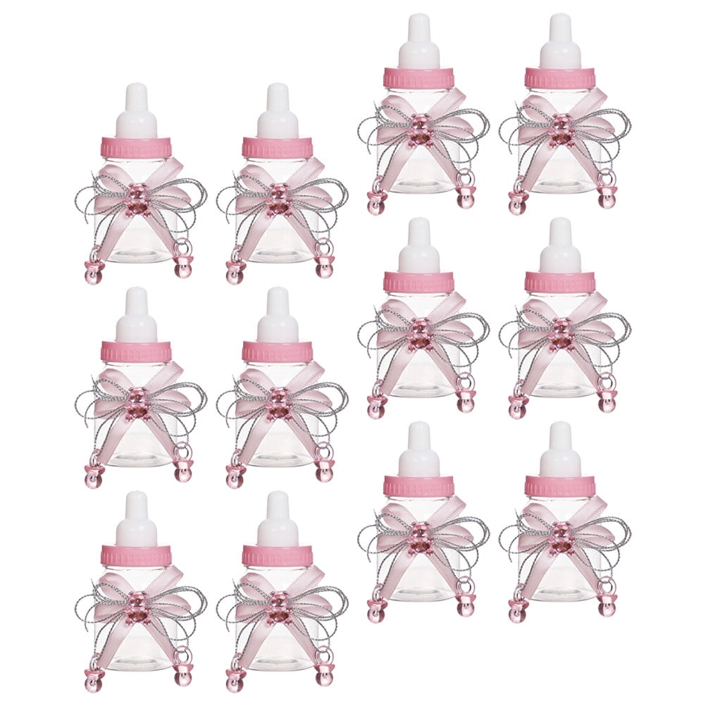 12Pcs Candy Bottle Mini Fillable Feeder Style Gift Box Milk Bottle ...