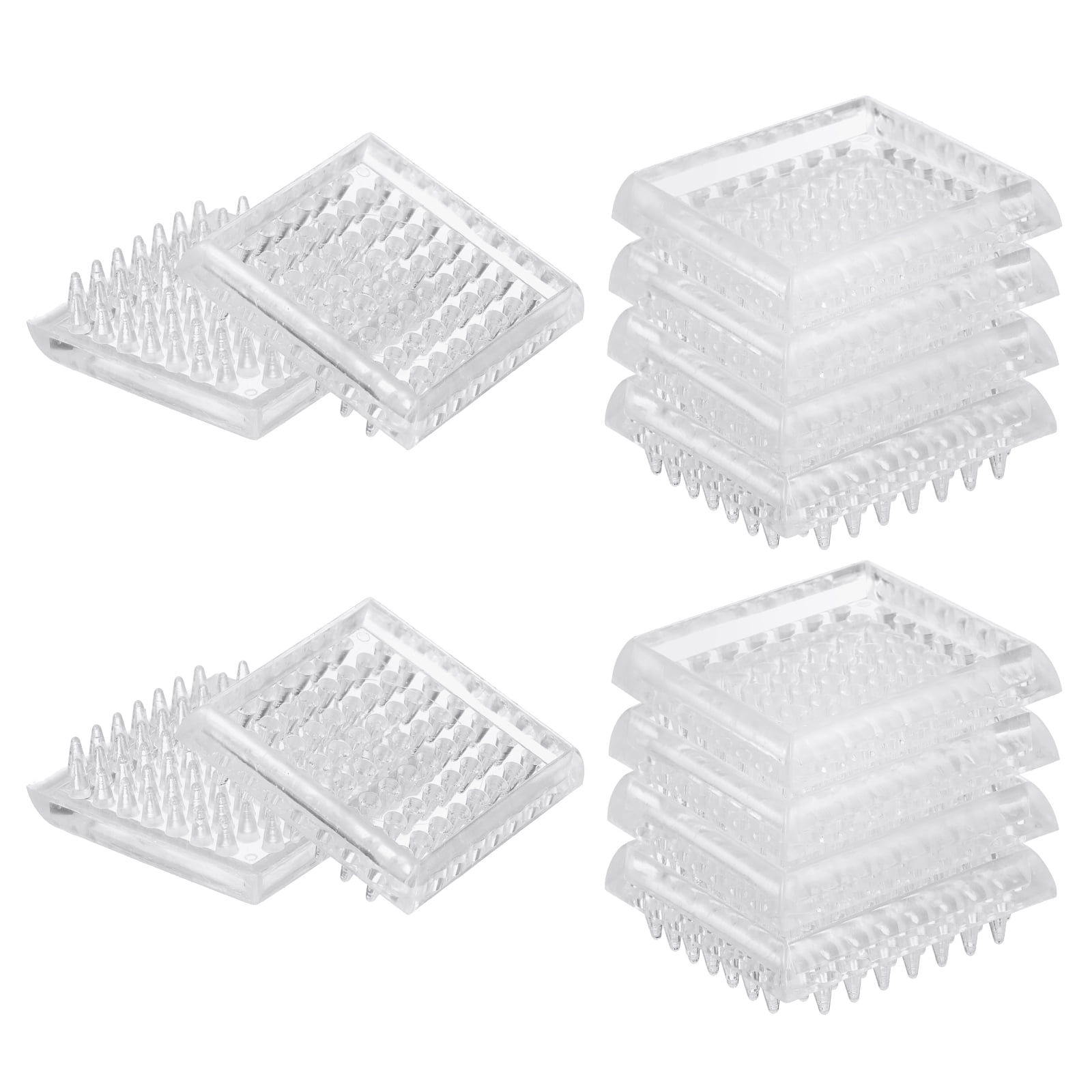 Uxcell 12Pcs Carpet Protectors Spiked Caster Cups 1.89" Square Spiked ...