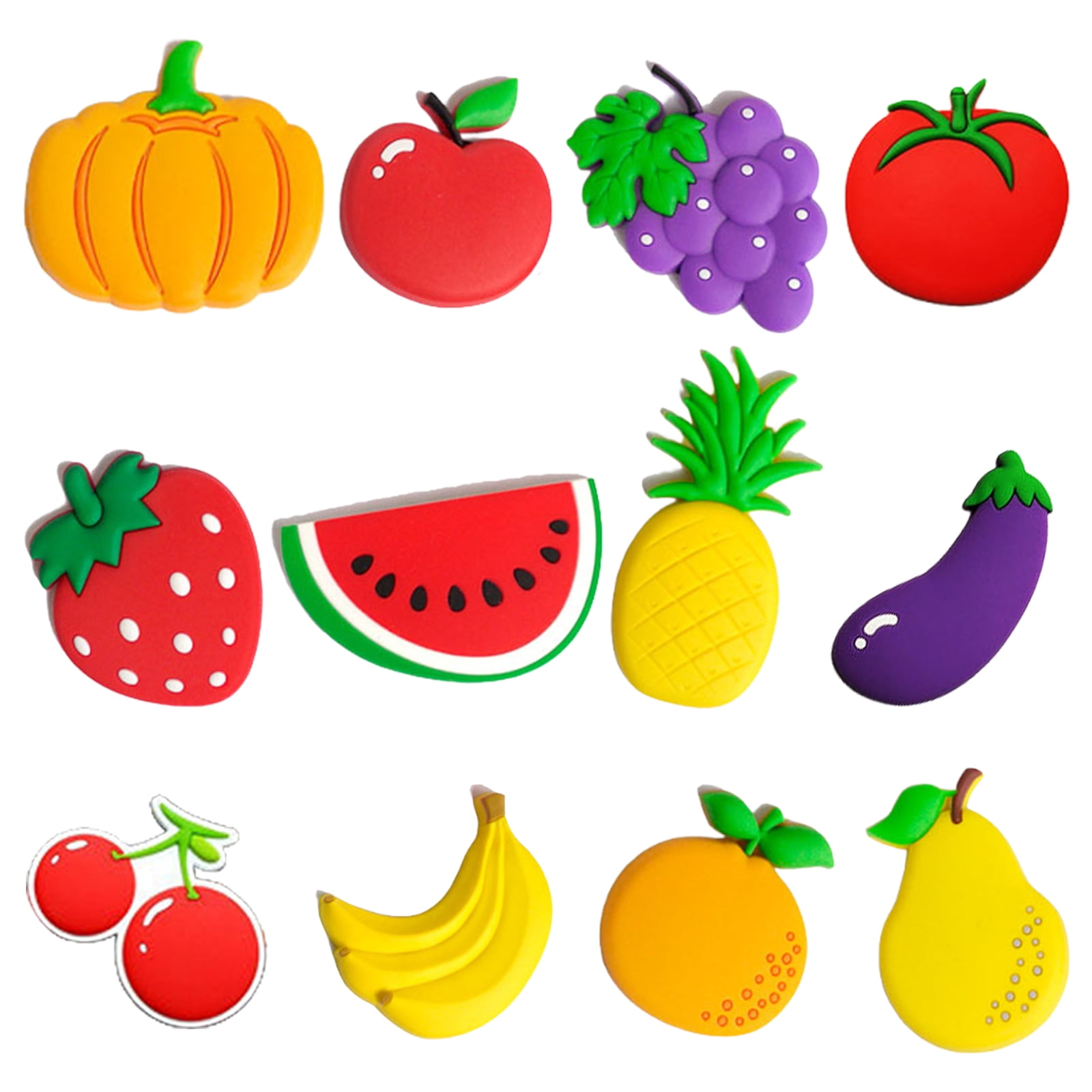 12Pcs Cartoon Fruit Fridge Magnets Decorative Magnets Garage Door ...