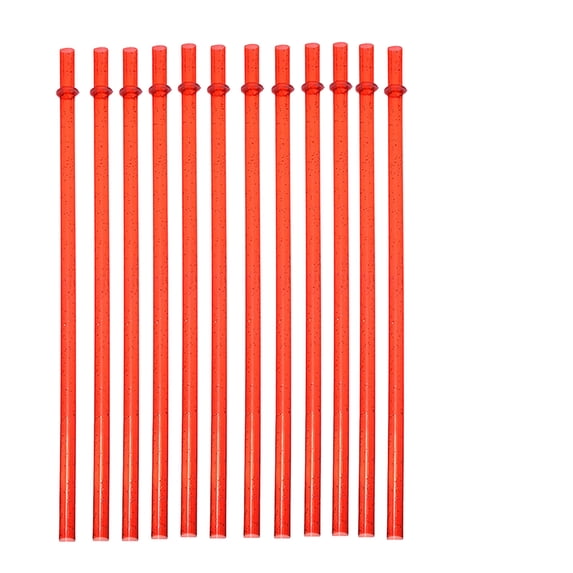 12Pcs Cartoon Plastic Straw With Hat BPA-Free Reusable Universal ...