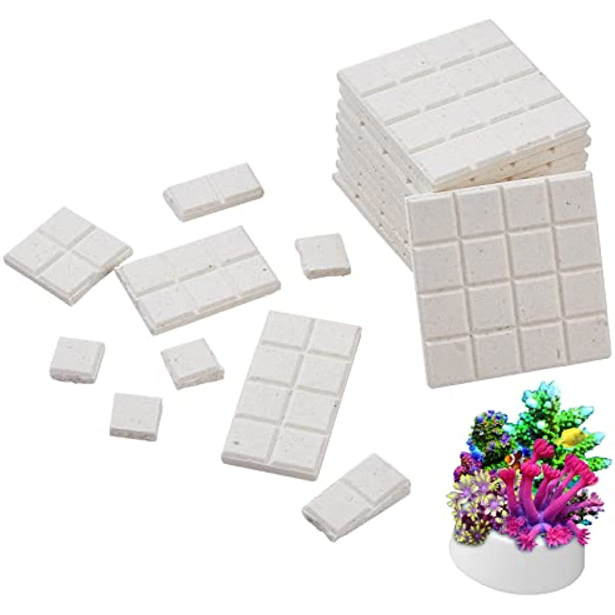 12Pcs Ceramic Coral Frag Tiles Aquarium Coral Rack Support Bracket ...