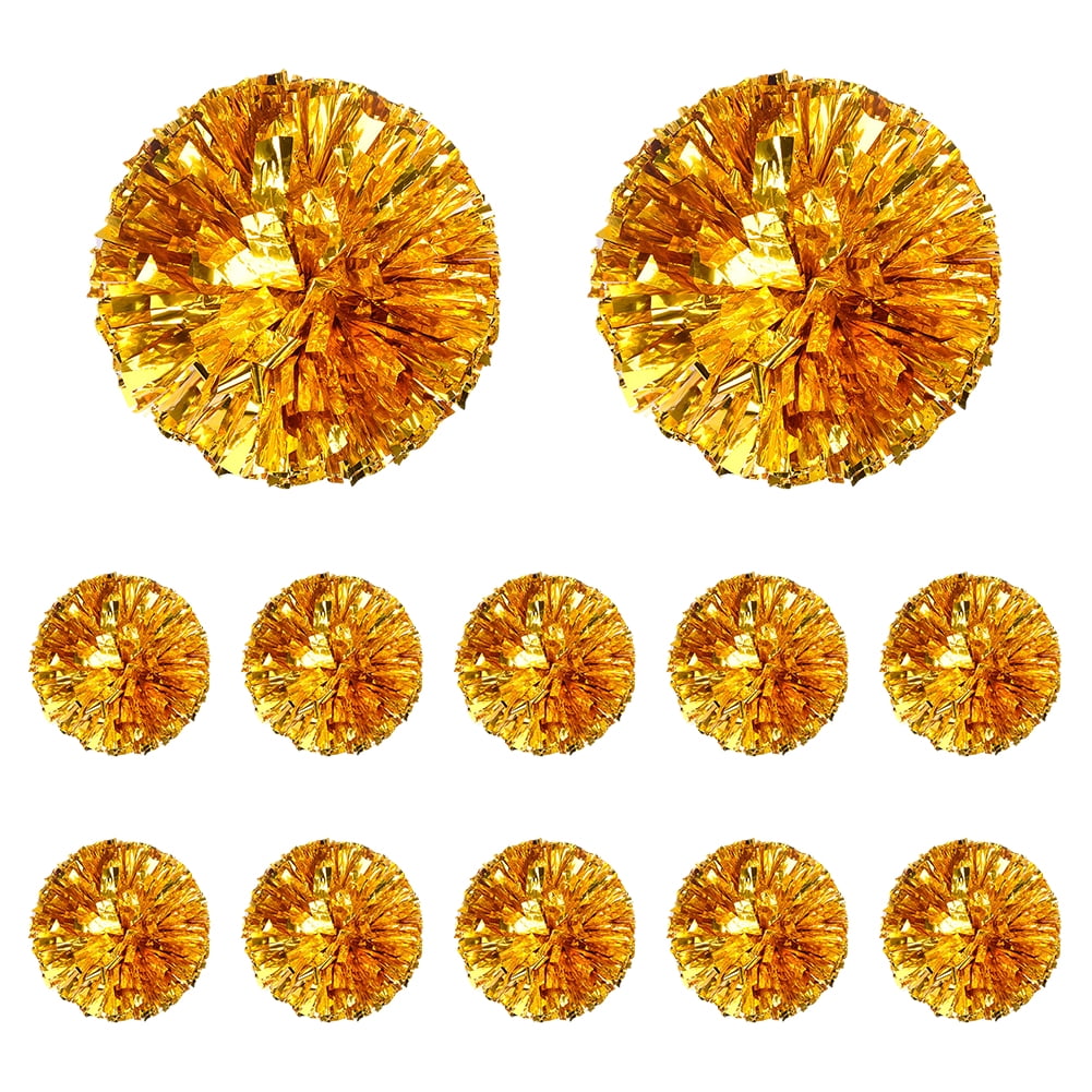 12Pcs Cheerleading Pom Poms PET Handmade Cheer Pompoms Cheering Team ...