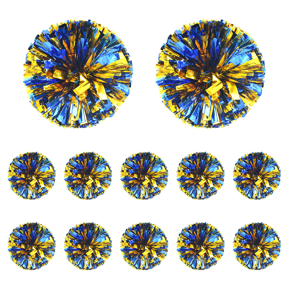 12Pcs Cheerleading Pom Poms PET Handmade Cheer Pompoms Cheering Team ...