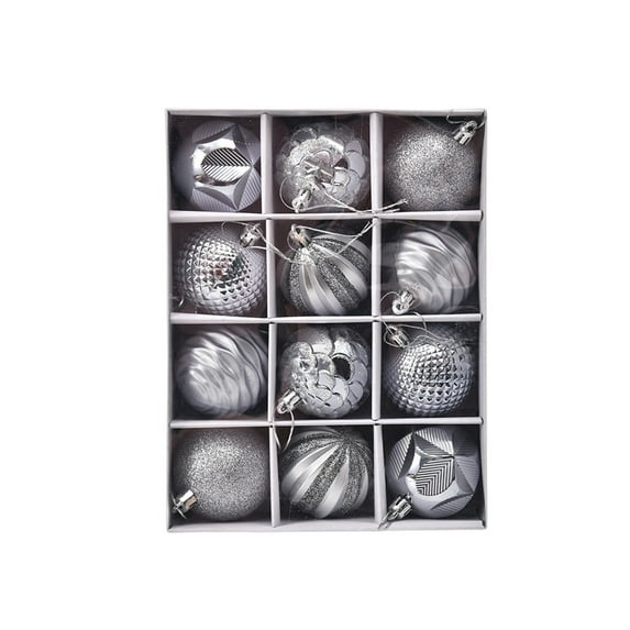 12Pcs Christmas Ball Ornaments 6Cm, Shatterproof , Christmas Tree ...