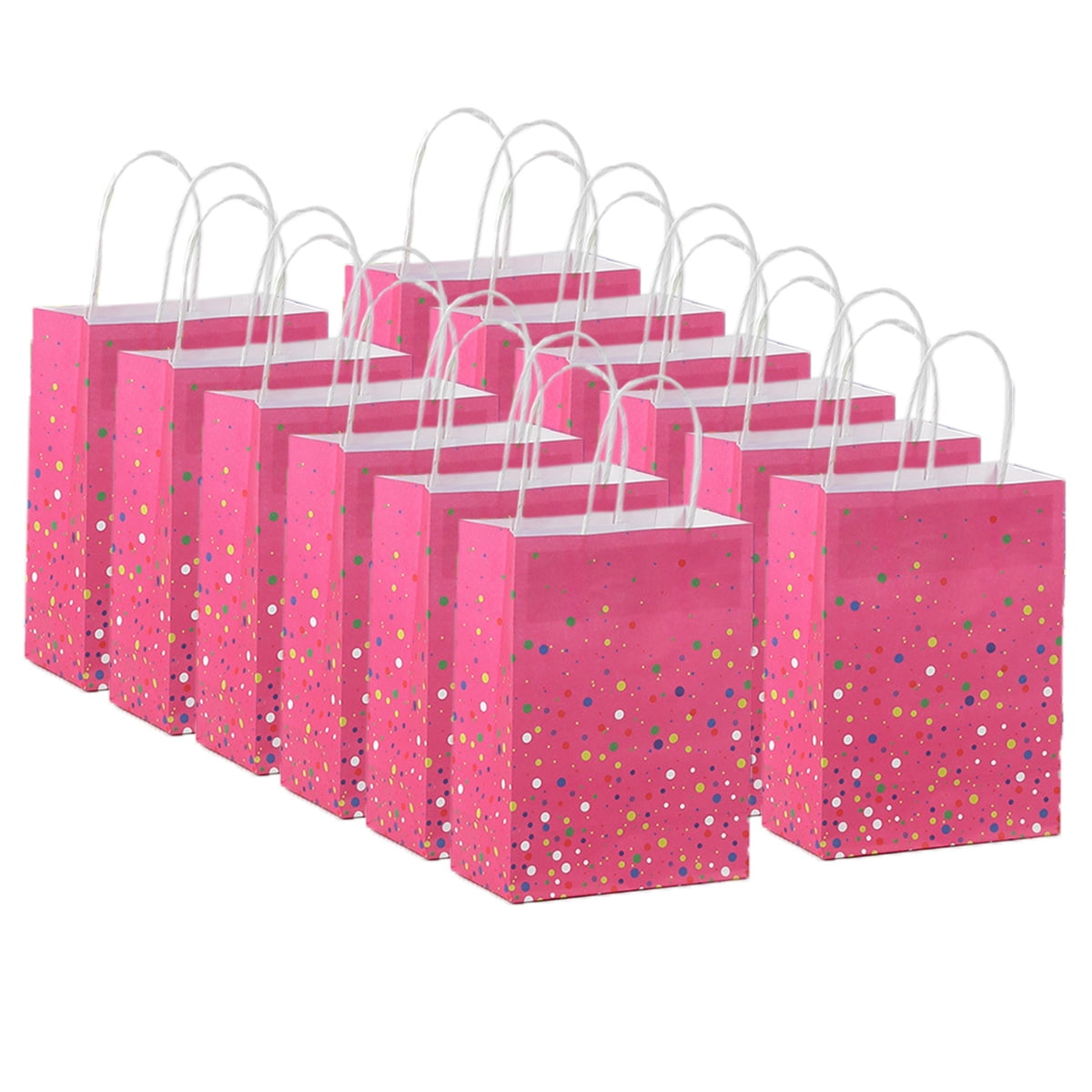 12Pcs Christmas Gift Bags Holiday Classic Variety Kraft Paper Gift Bags ...