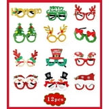 12Pcs Christmas Glasses Frames Christmas Decoration Eyeglasses for ...