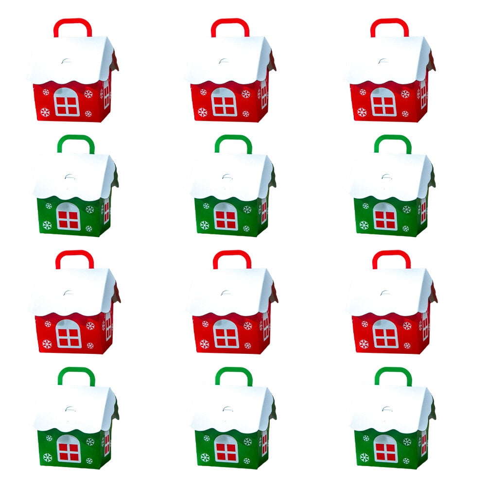 12Pcs Christmas Treat Boxes Candy Paperboard Boxes Gift Boxes Christmas ...