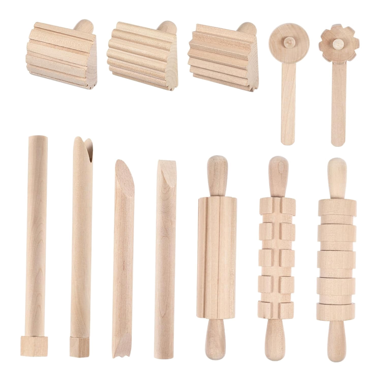 12Pcs Clay Sculpting Tools t Wooden Plasticine Molding Tools with ...