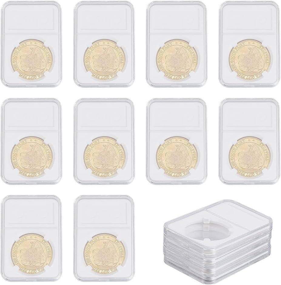 12Pcs Coin Display Holder 85x59mm Coin Cases Coin Storage Case Coin ...