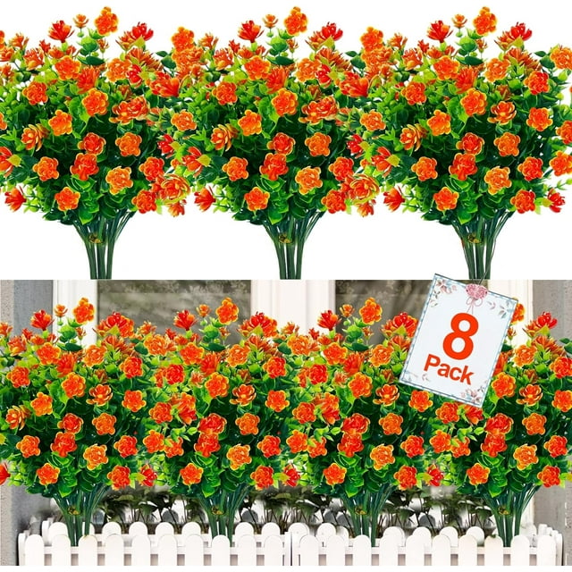 12Pcs Corn Flower Artificial Flowers Outdoor UV Resistant Fake Flowers ...