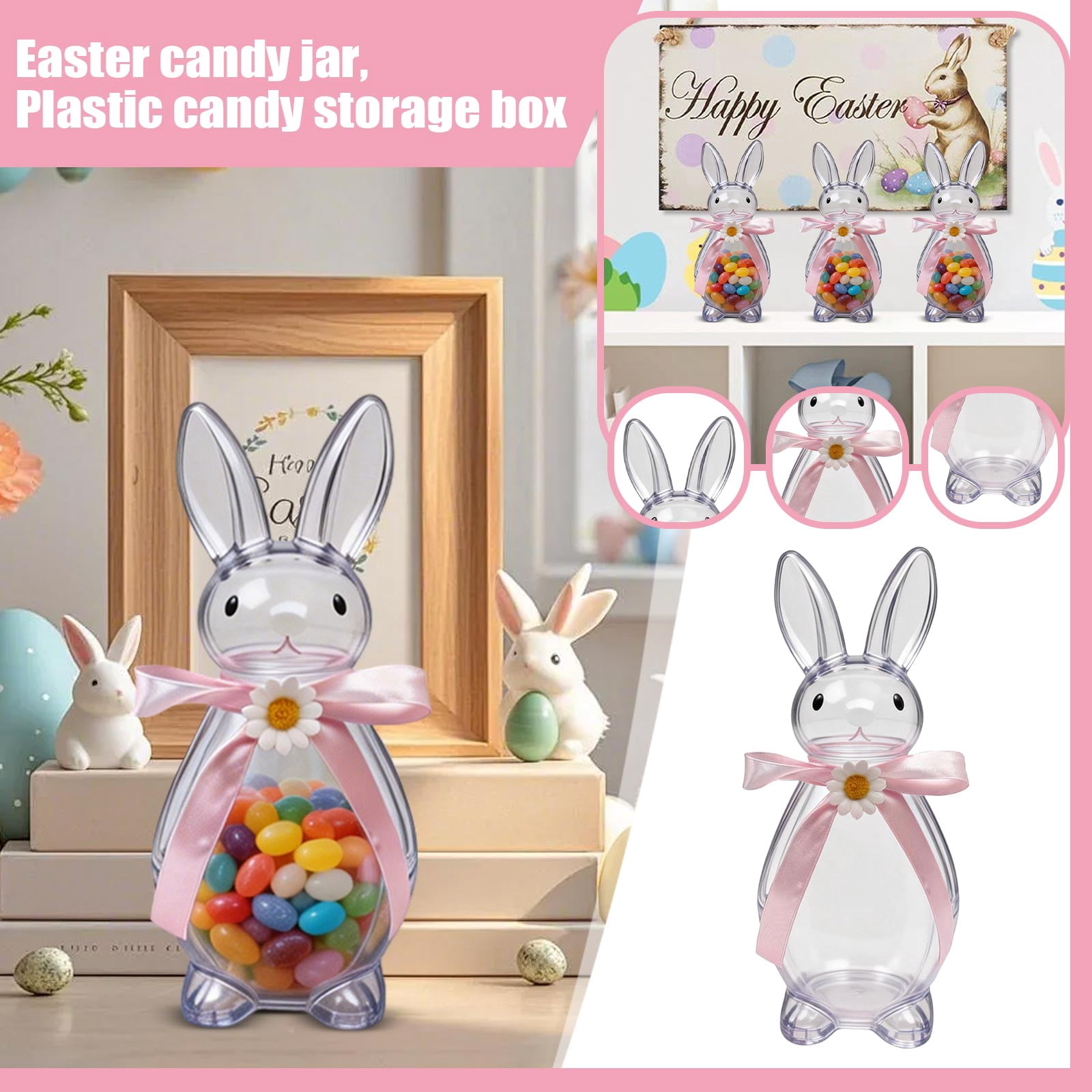 12Pcs Creative Bear Candy Storage Box, Transparent Food-Grade ...