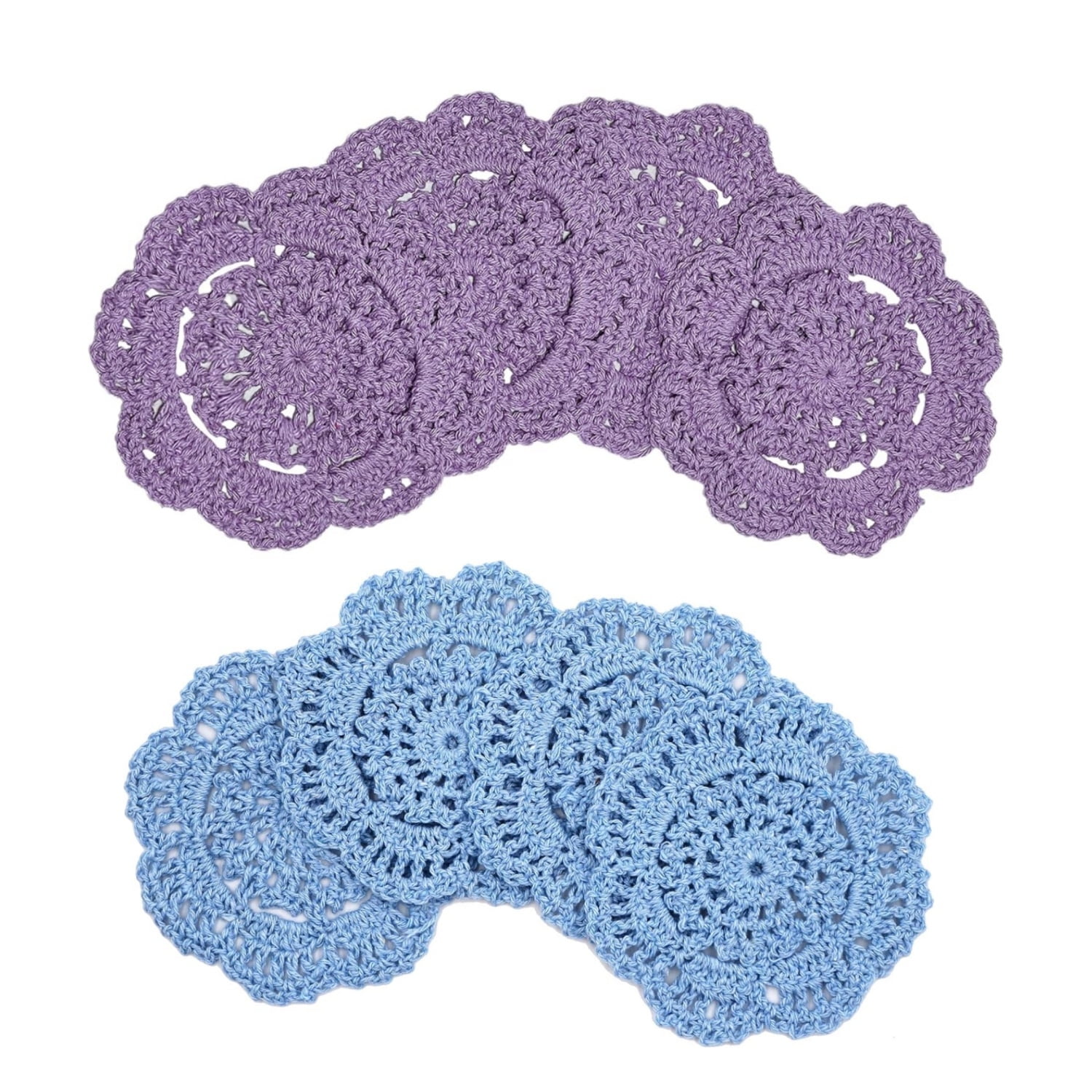 12Pcs Crochet Doilies,Round Doilies Crochet Handmade Lace Placemats,3 ...