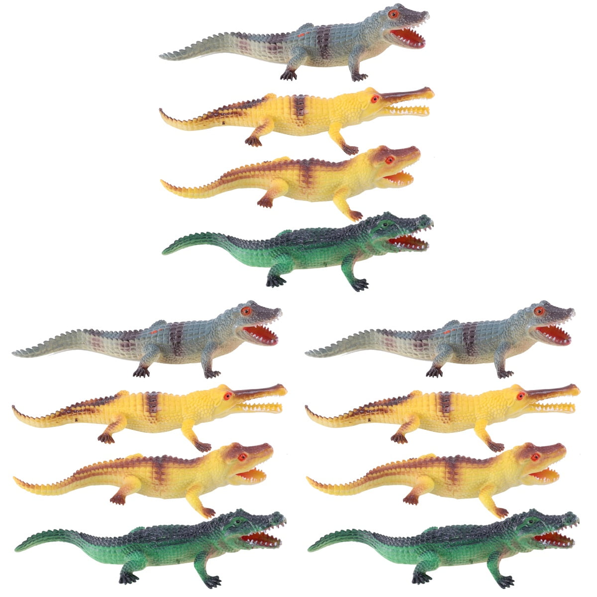 12Pcs Toy Figures Plastic Alligator Safari Animals Figurines Set for ...