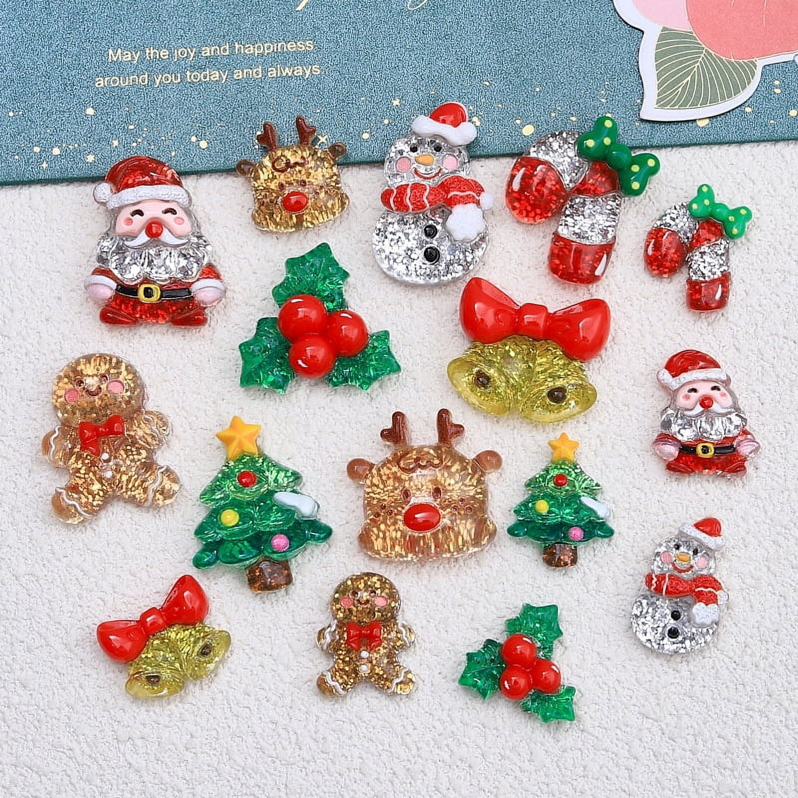 12Pcs Cute Christmas Series Shoe Charms Set - Festive Gingerbread Man ...