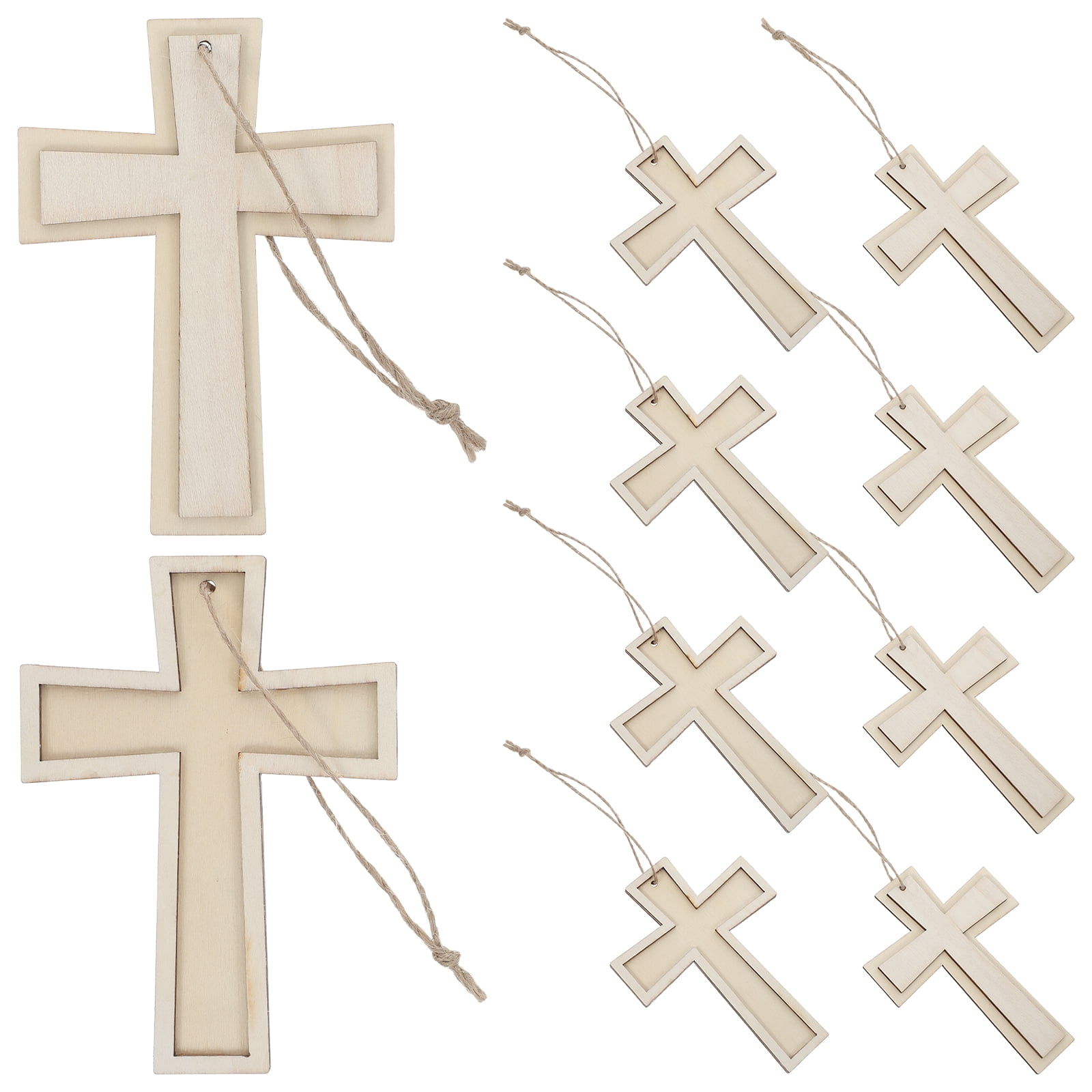 12Pcs DIY Unpainted Cross Blanks for Children's Creative Art Projects ...
