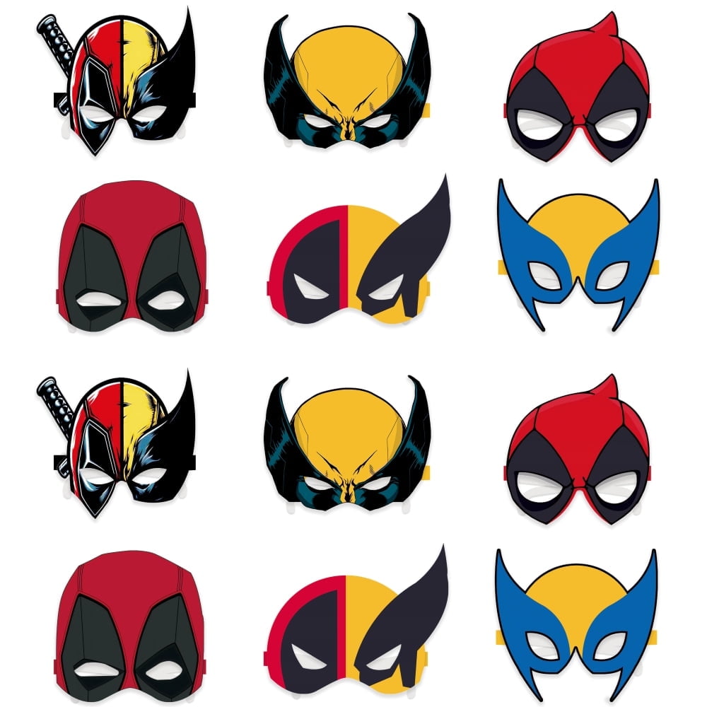 12Pcs Deadpool Wolverine Themed Paper Glasses, Party Supplies Photo ...