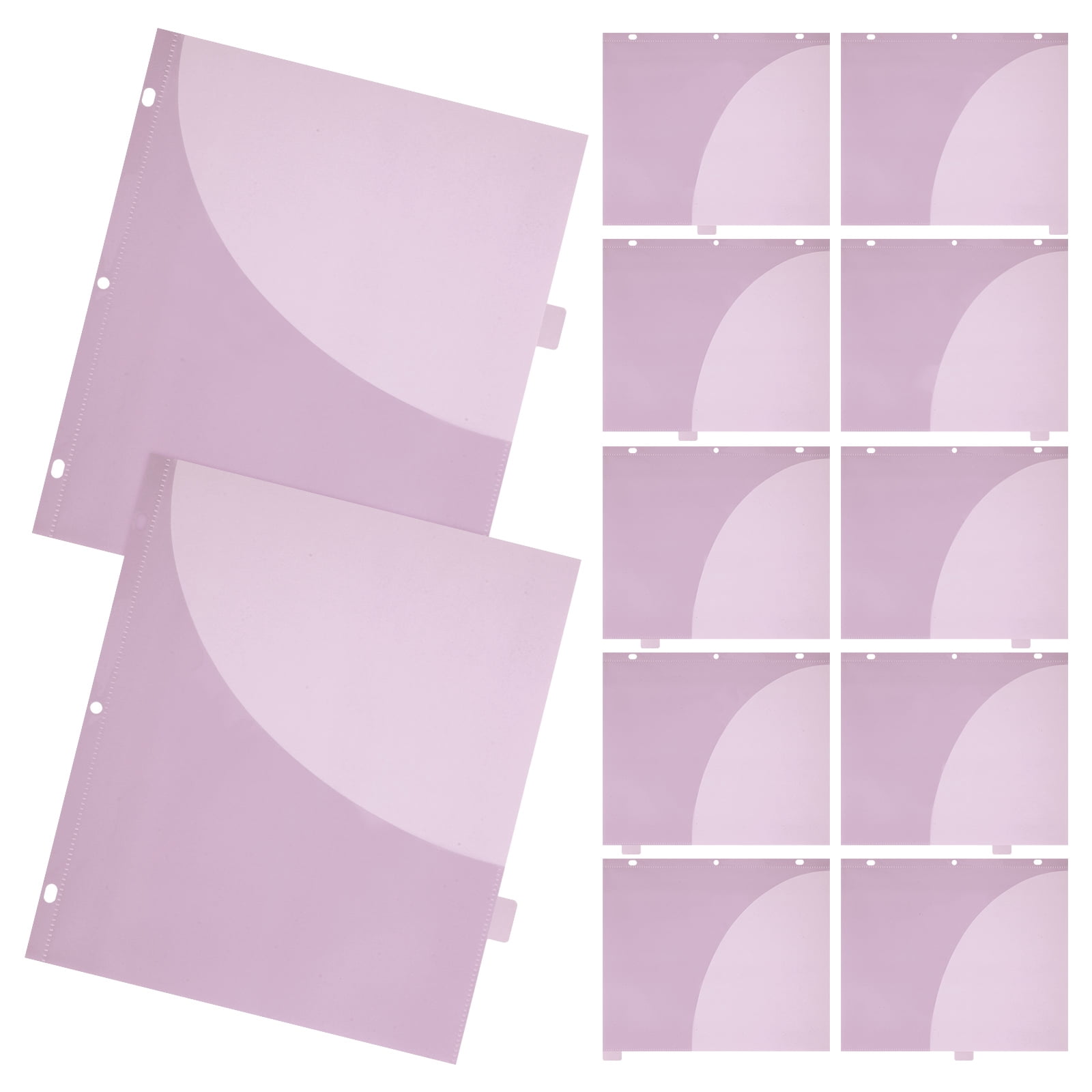 Purple Binder Dividers with Pockets for Letter Size A4 Papers 12 Pieces ...