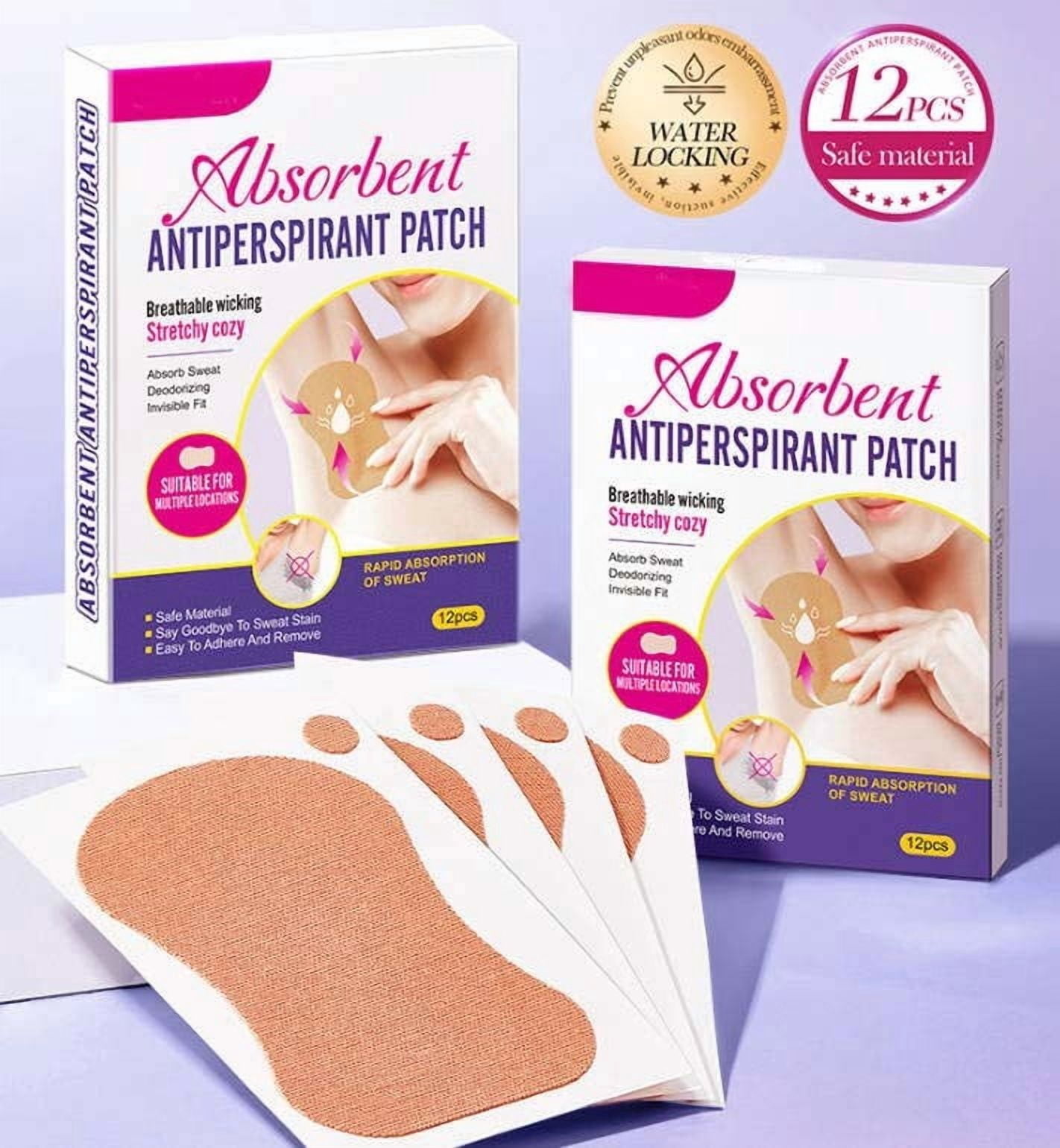 12Pcs Disposable Underarm Sweat Pads, Elastic Breathable Antiperspirant ...