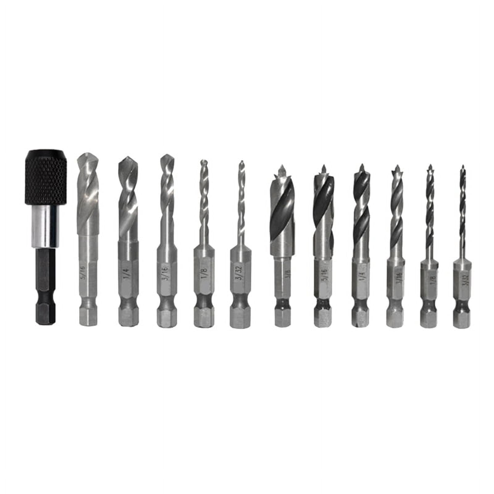 12Pcs Drill Bits HSS Metric Taps Hex Drill Bits Set for Drilling ...