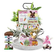 3Pcs Wooden Easter Bunny Rabbit Tabletop Ornaments - Home & Office ...