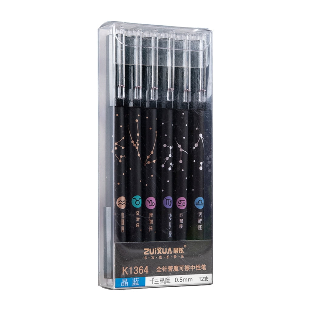 12Pcs Erasable Gel Pen Constellation Gel Ink Pen 0.5mm Needle Tip, Long ...