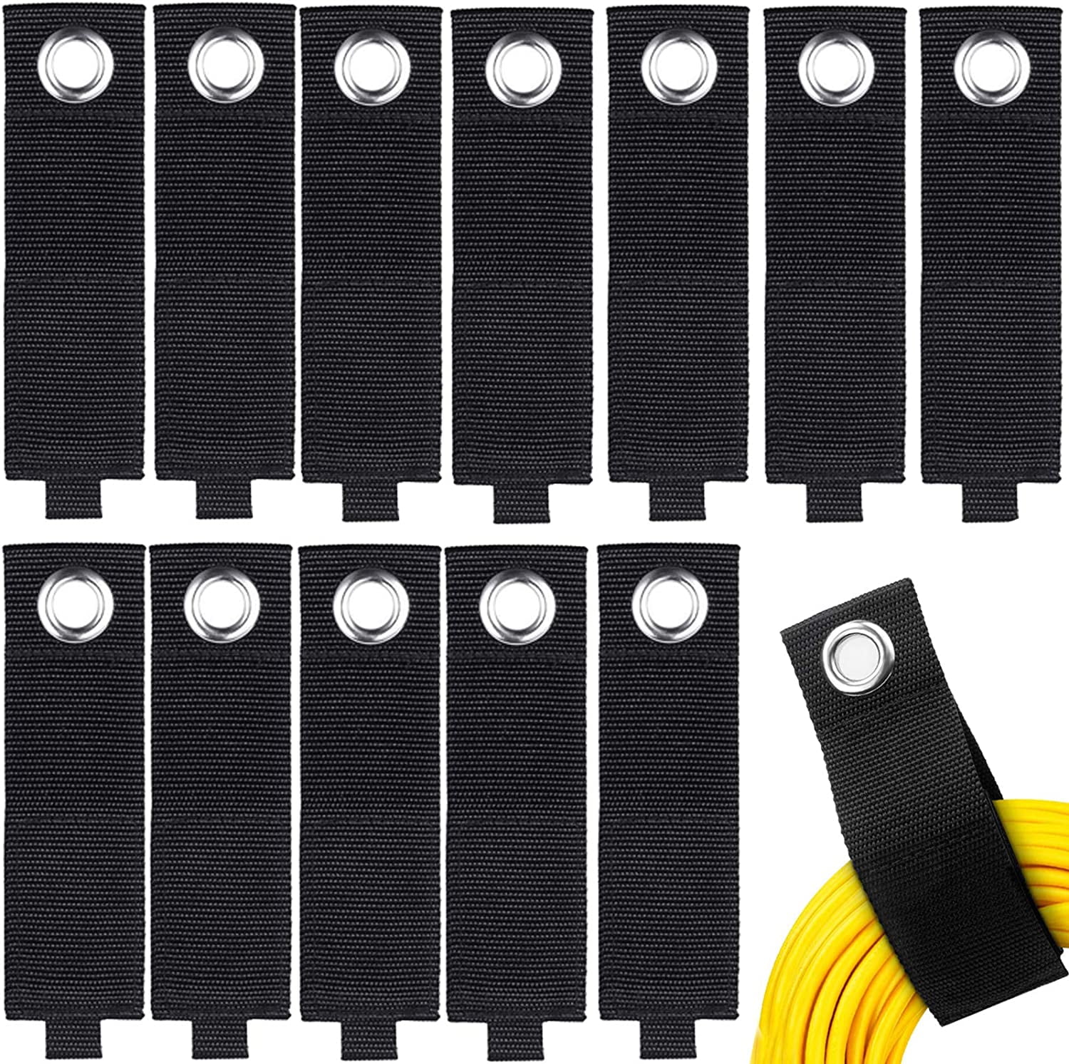 12Pcs Extension Cord Holder Organizer Heavy Duty Storage Straps Large ...