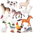 12Pcs Farm Animal Figures Toys Realistic Plastic Cattle Figurines ...