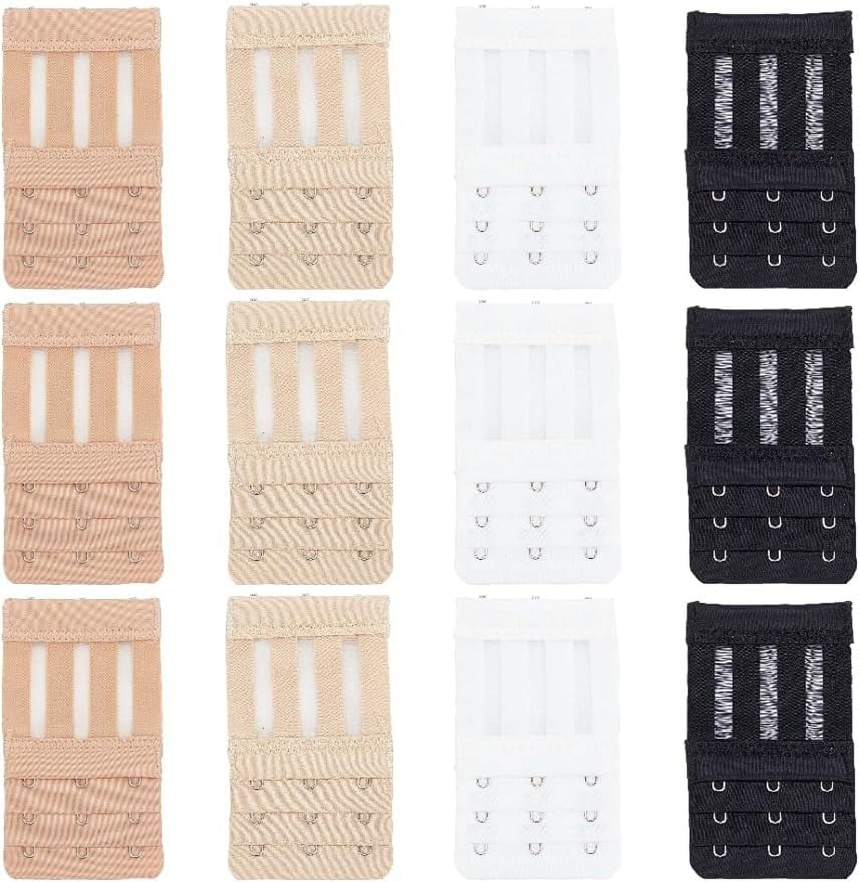 12Pcs Flexible Bra Extender Strap 3 Rows 3 Hooks Adjustable Bra Strap 3 ...