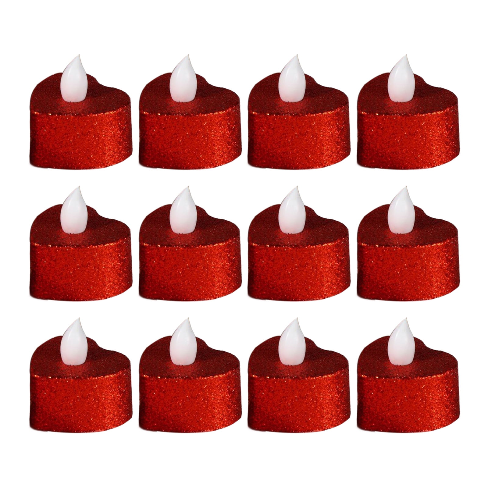 12Pcs Flickering Flameless Candle Lights Battery Operated LED Tea Light ...
