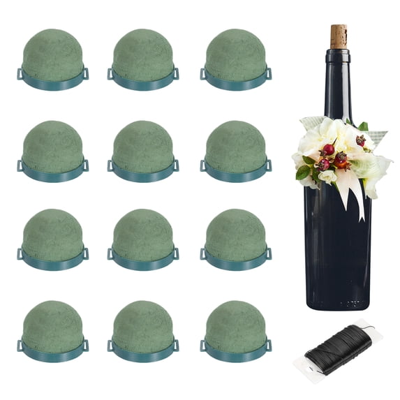 12Pcs Floral Foam Green Flower Floral Dry Foam, Mini Round Floral Foam ...