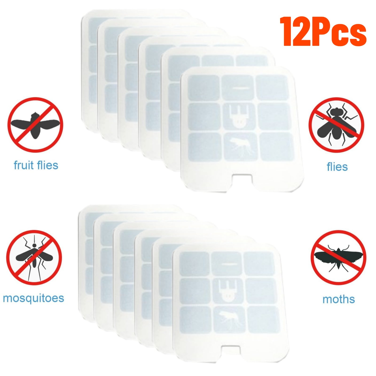 12Pcs Fly Trap Indoor and Fruit Fly Traps for Indoors Refill, Safer ...