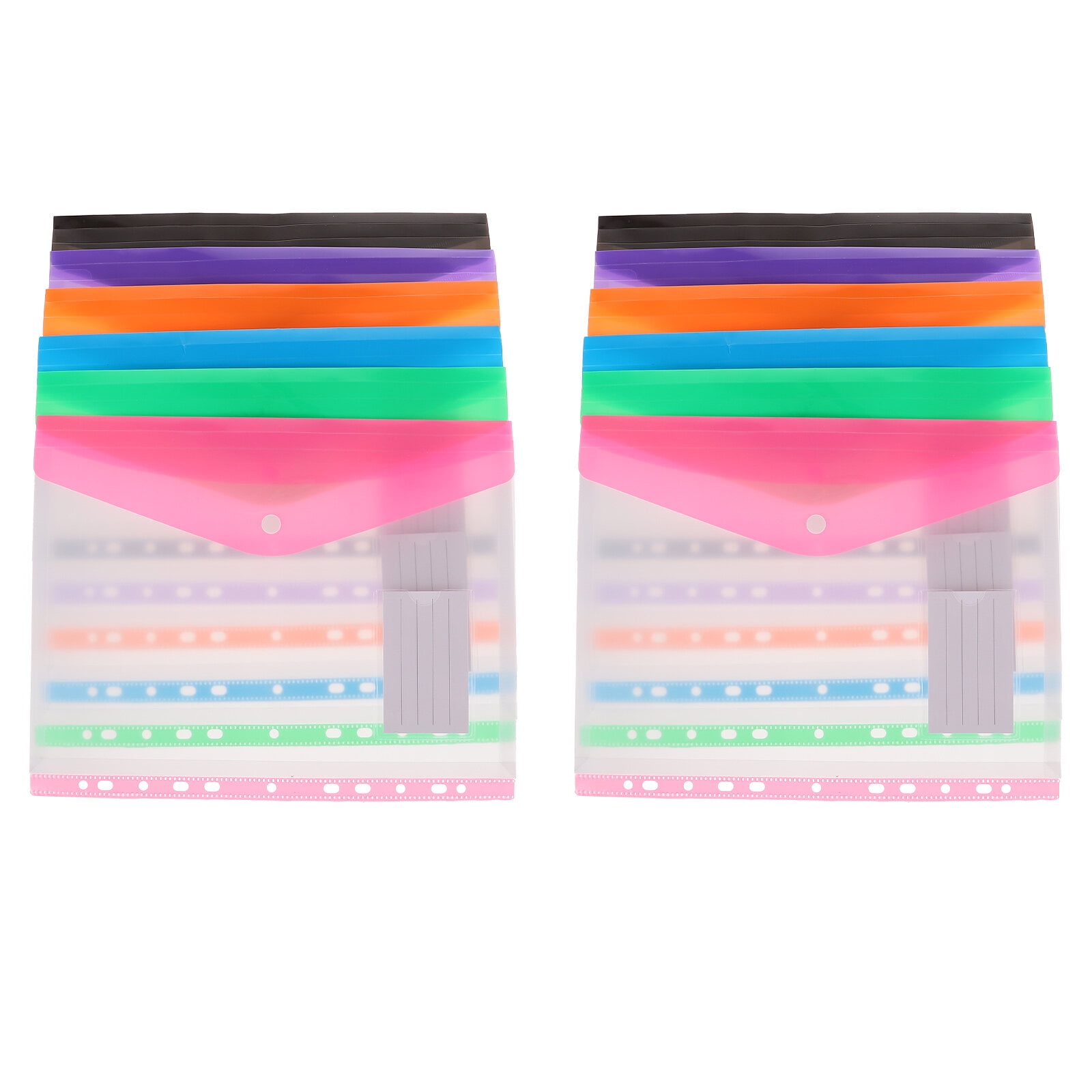 12Pcs Folers Office Accessory Plastic Binder Pockets - Walmart.com
