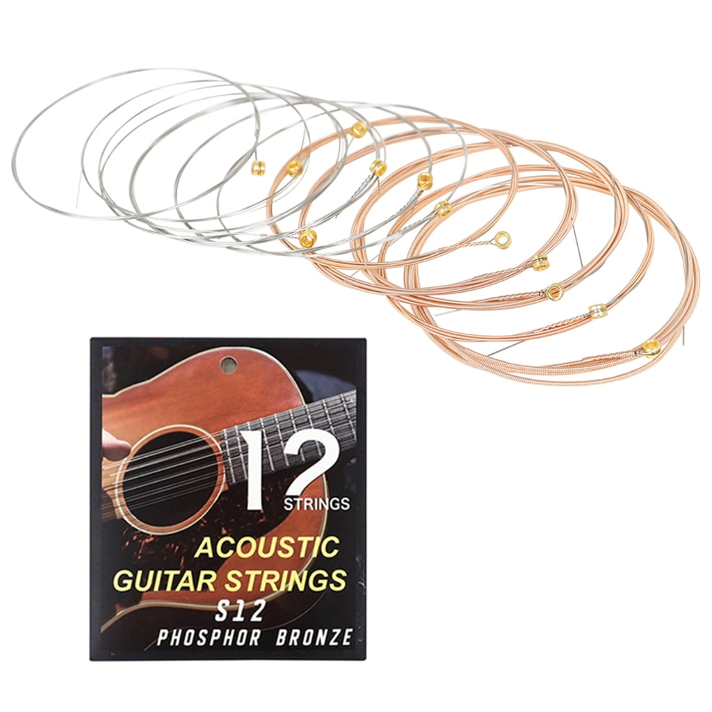 12Pcs Folk Guitar Phosphor Coppers String 12-string Acoustics Guitar ...