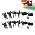 12Pcs Food Picks - Black Cats Shape Food Forks for Fruit Cocktail Picks ...