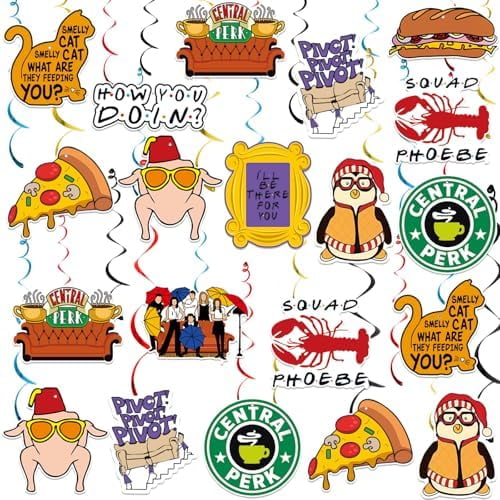 12Pcs Friends Themed Party Decorations Hanging Swirls Friends Party ...