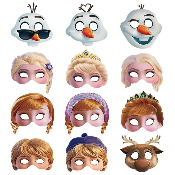 12Pcs Frozen Themed Paper Glasses, Party Supplies Photo Booth Prop ...