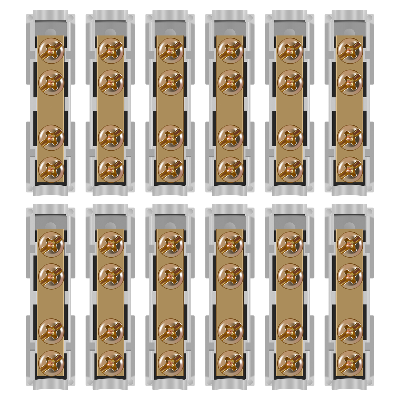 12Pcs Gauge Wire Connector Nut Kit 6 AWG/10 AWG Brass Wiring Connection ...