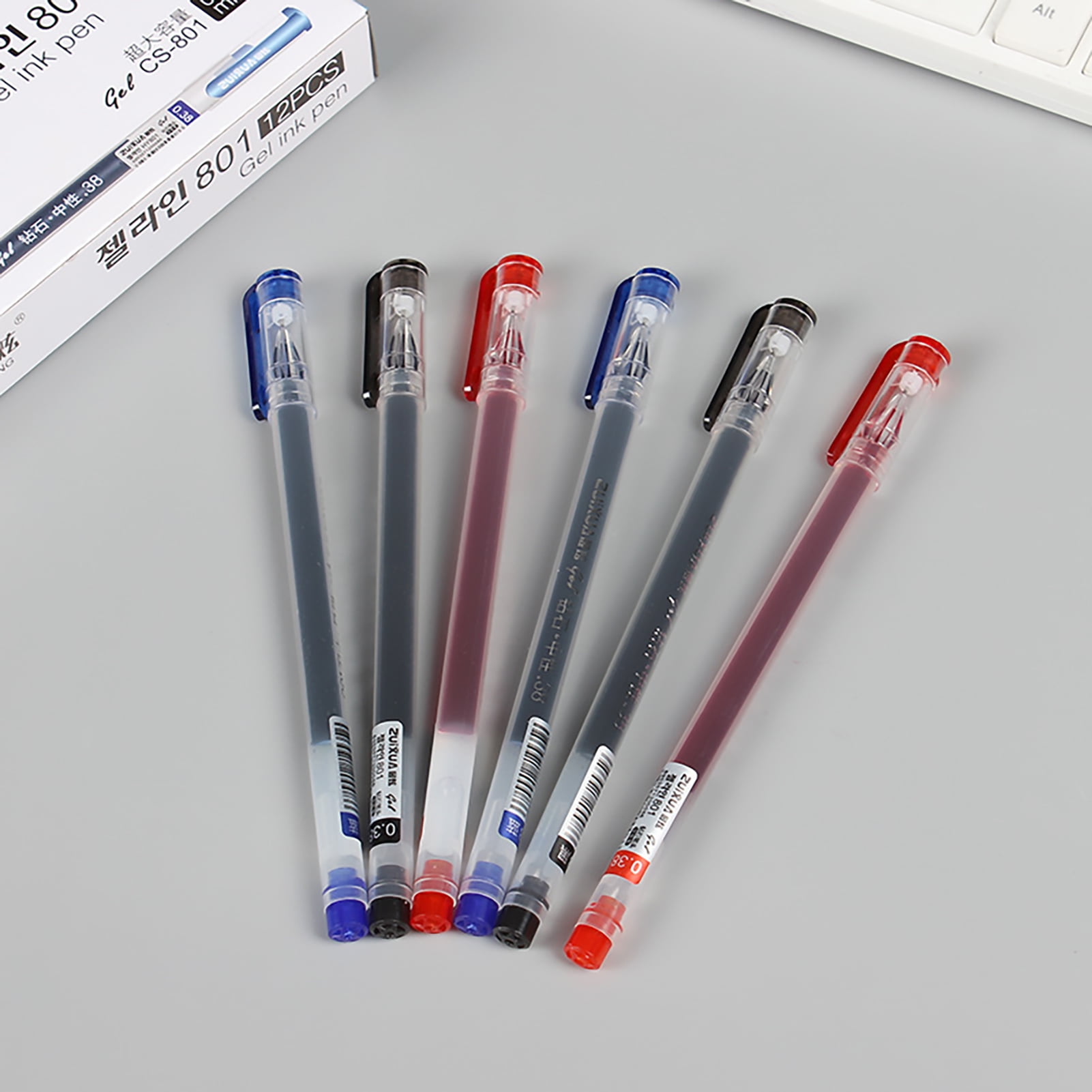 12Pcs Gel Ink Pen 0.38mm Student Stationery Office DIY Sketching ...