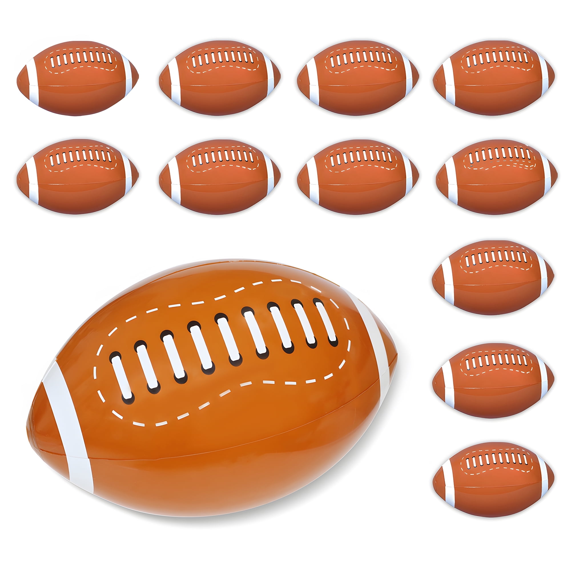 12Pcs Giant Inflatable Ball, 16 Inches Blow Up Football Toys Sport ...