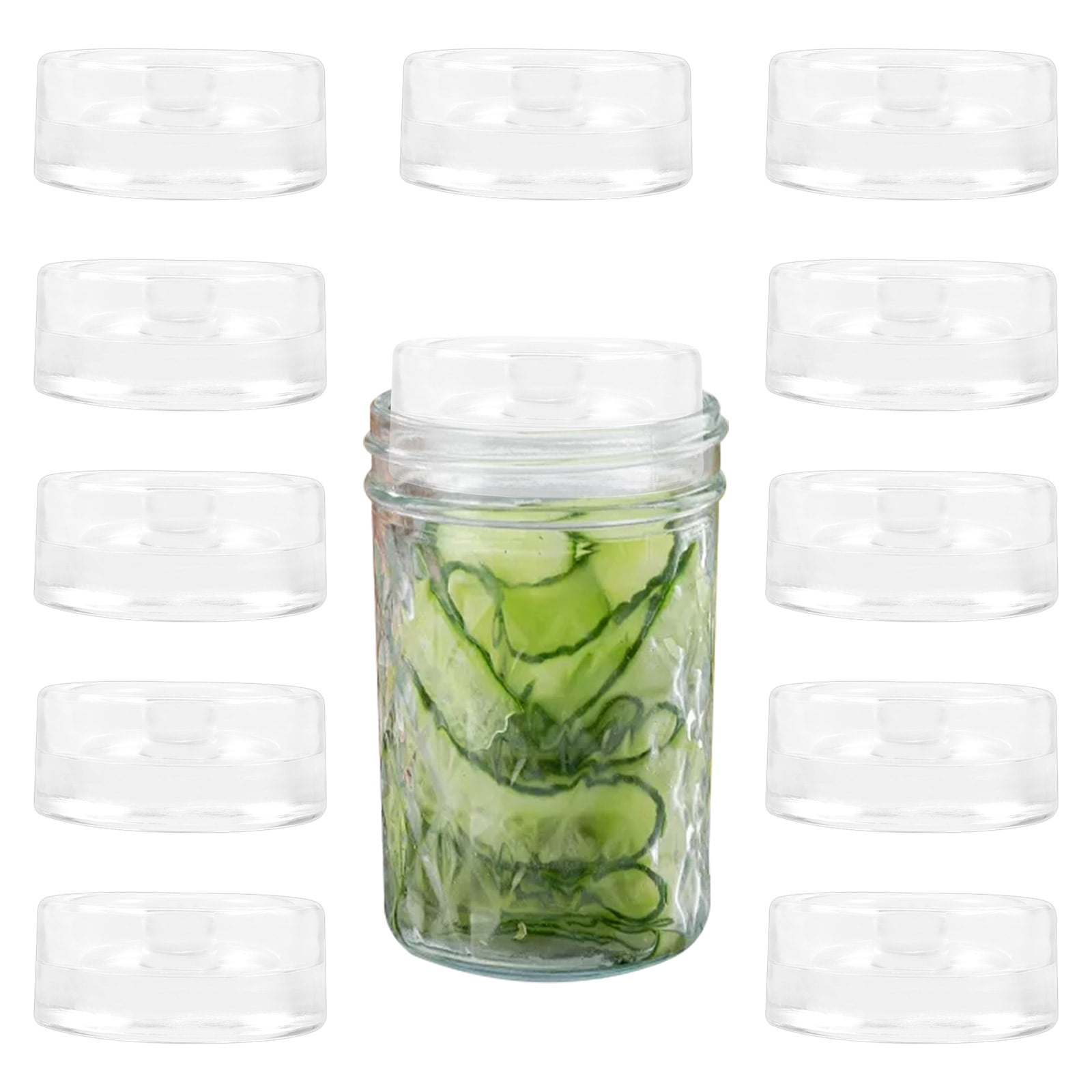 12Pcs Glass Fermentation Weights with Easy Grip Handle for Great Wide ...