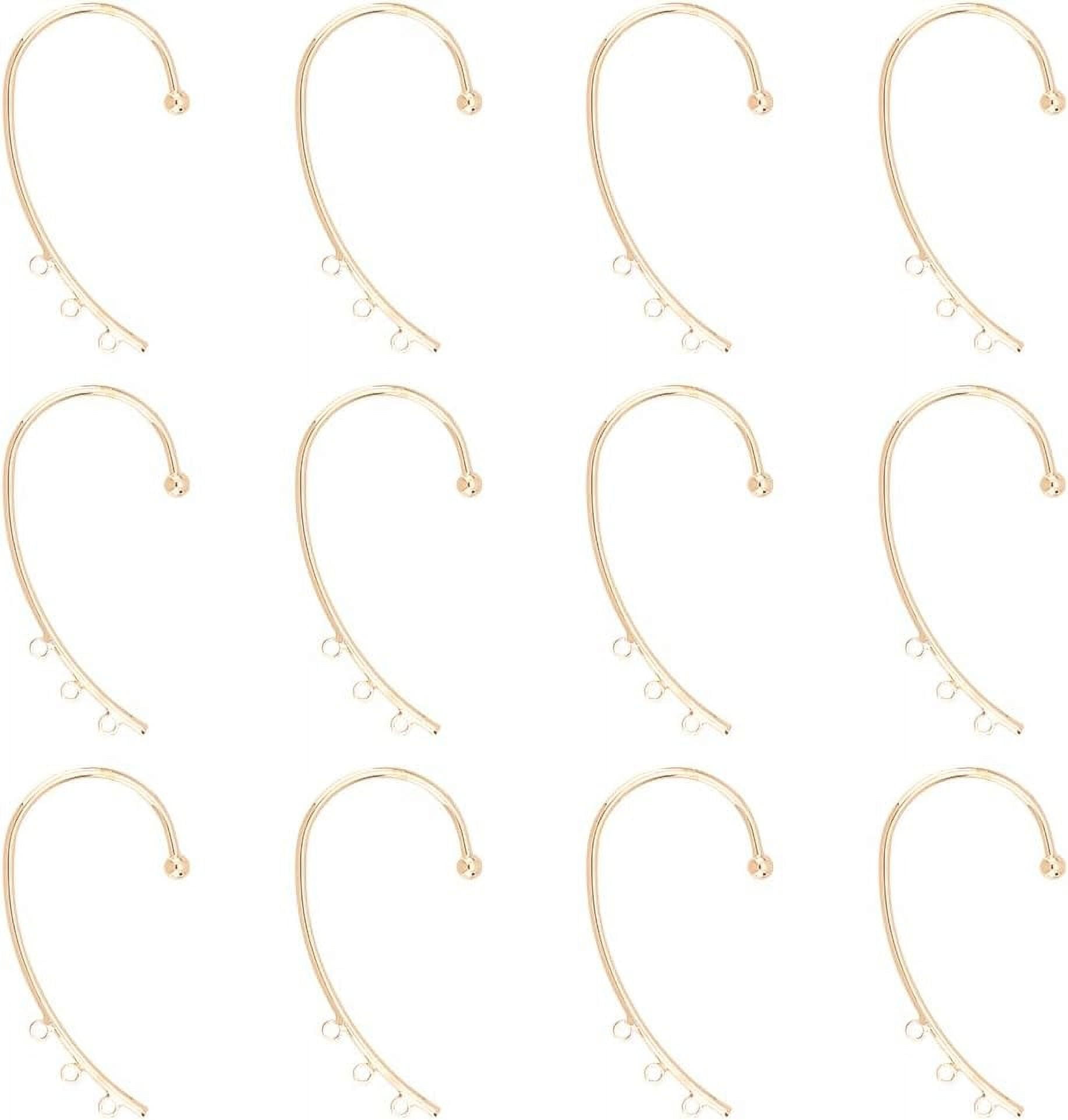 12Pcs Golden DIY Ear Cuff Brass Earring Cuffs Tassel Ear Wrap Earring Cuffs Accessories with 3 ...