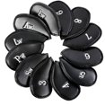 12Pcs Golfs Club Head Cover Fit Most Brands Golfs PU Leathers Iron ...