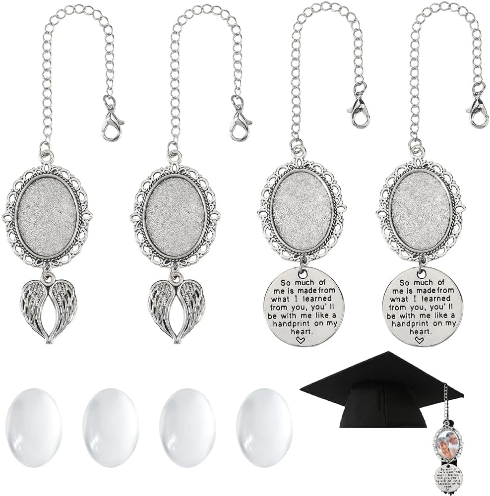 12Pcs Graduation Caps Memorial Charm 2025 Graduation Caps Photo Charms ...