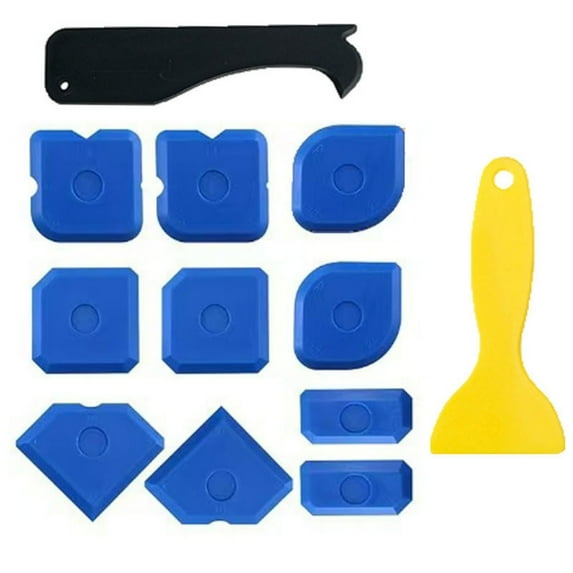 12Pcs Grout Scrapers Tool Set Multipurpose Plastic Scrapers Caulking ...