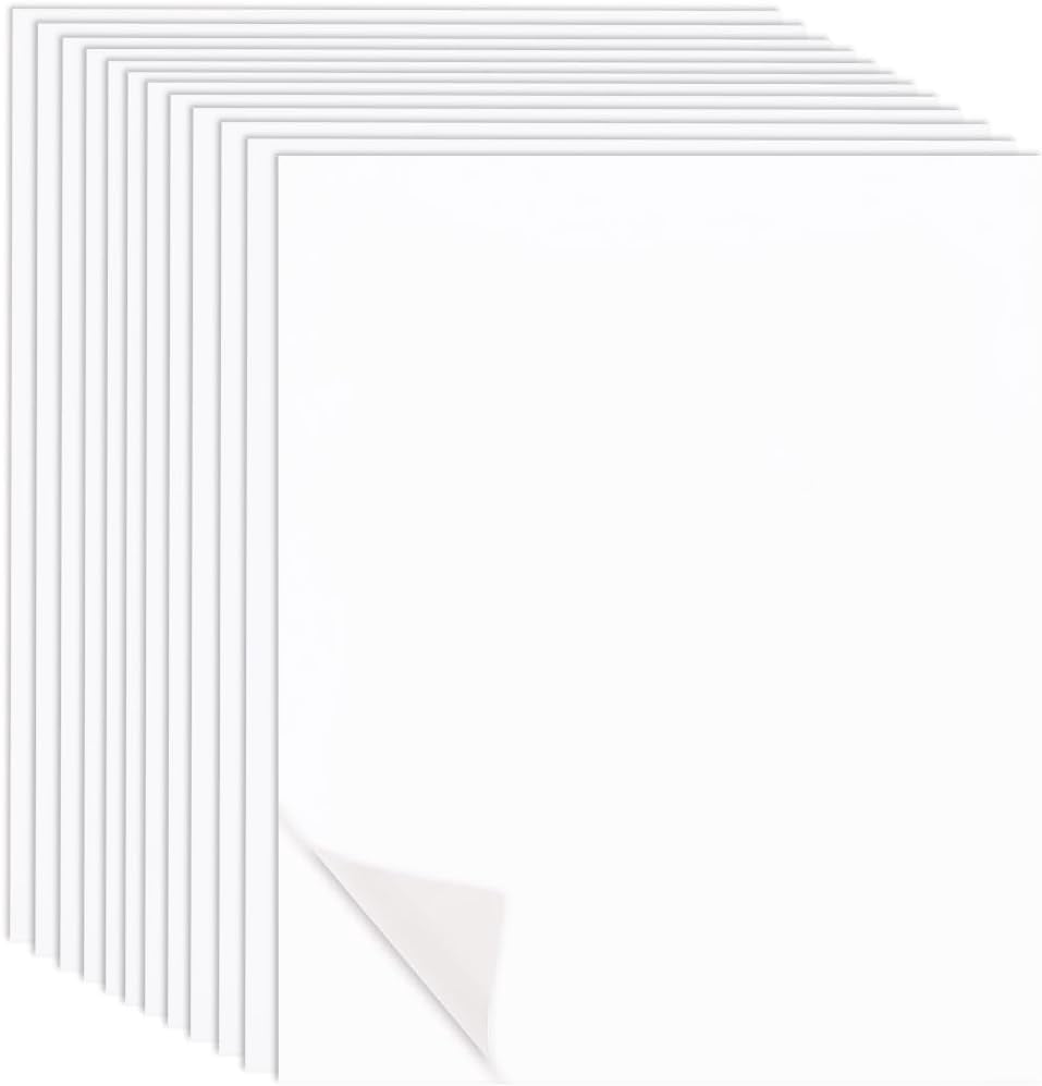 12Pcs HTV Heat Transfer Iron on Vinyl Heat Transfer Sheets White Ink ...