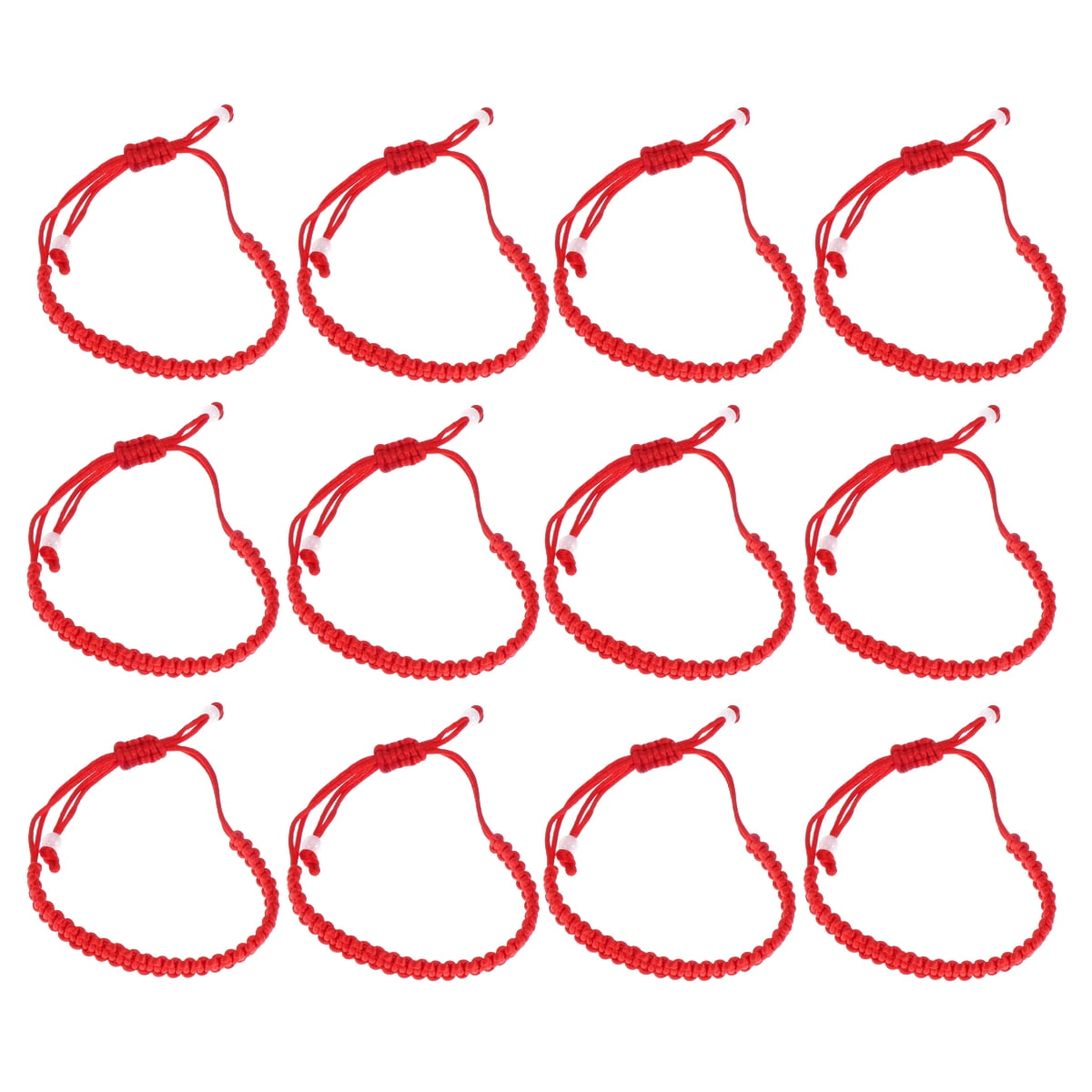 12Pcs Hand-woven Red Rope Bracelets Delicate Hand-knitted Bracelets ...