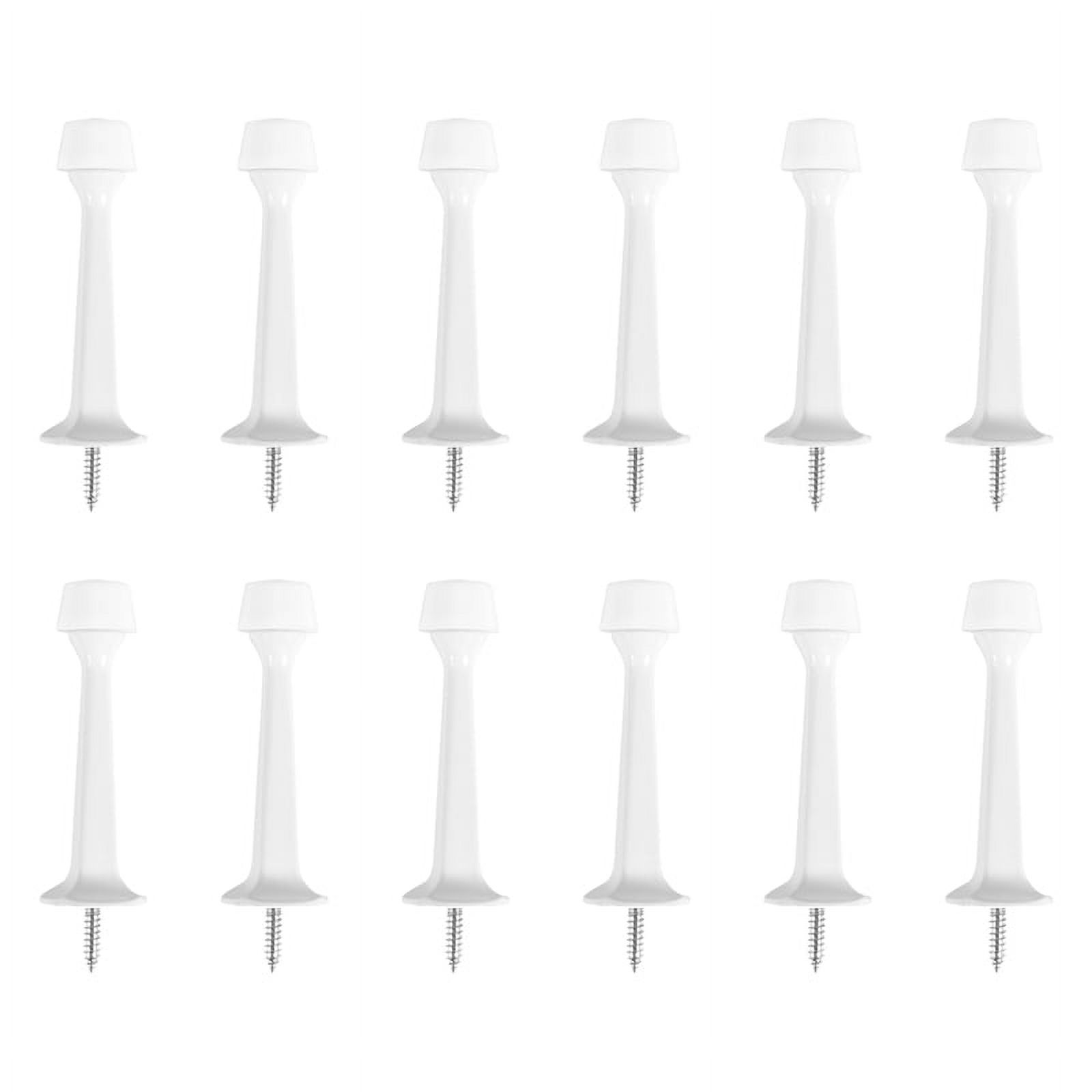 12Pcs Heavy Duty Solid Rigid Door Stops with Rubber Tips Zinc Die Cast ...
